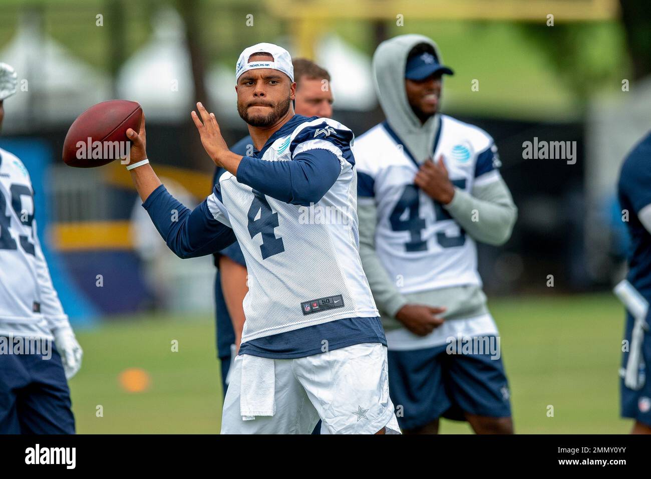 Dallas Cowboys quarterback Dak Prescott throws a pass during Dallas ...