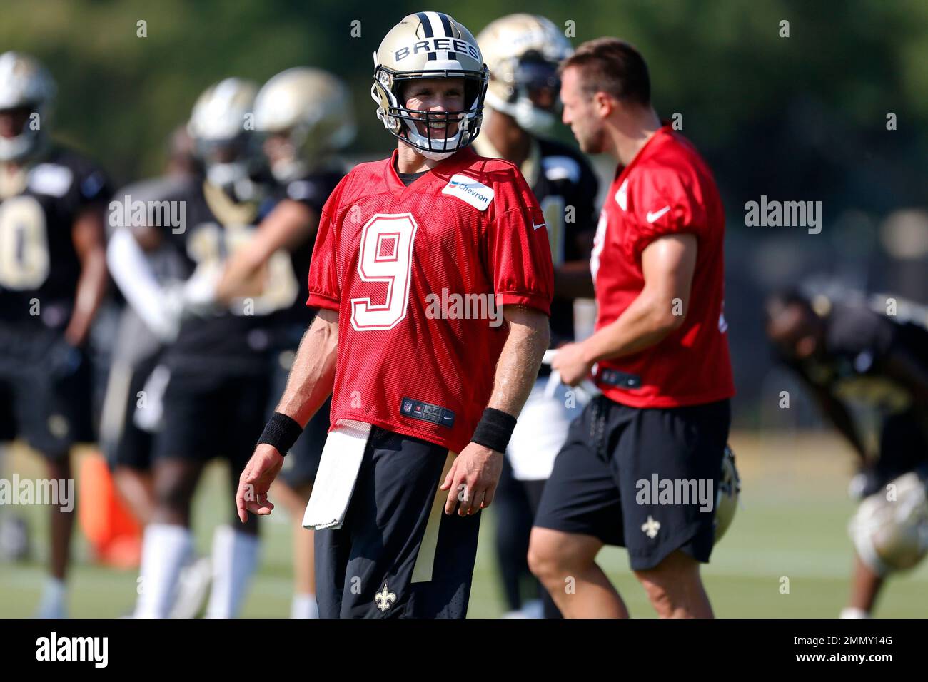 New Orleans Saints quarterback Drew Brees (9) reacts during NFL ...