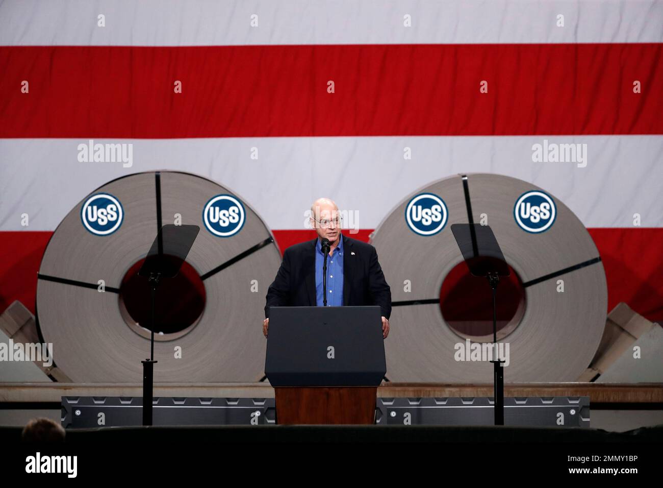 United States Steel president and CEO David B. Burritt speaks before ...