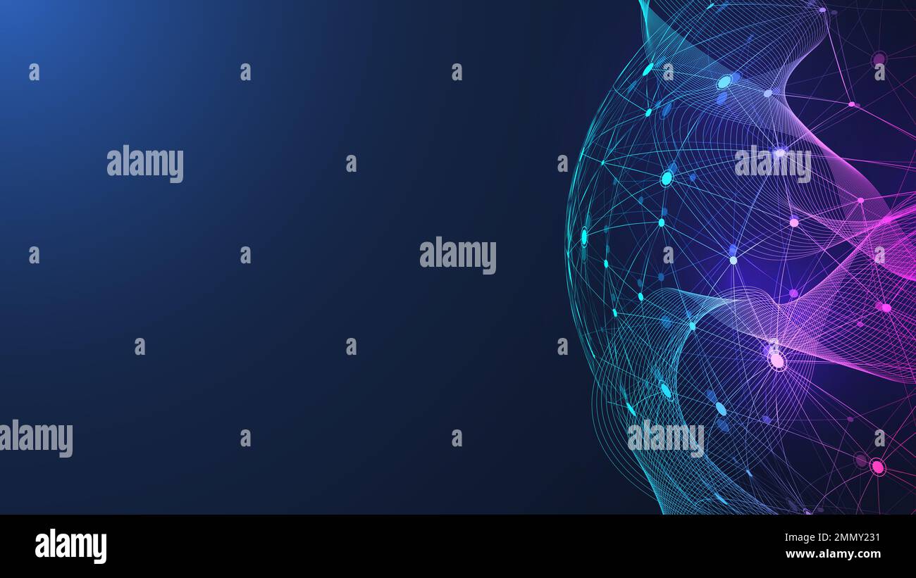 Global Network Connection Concept Big Data Visualization Social Network Communication In The