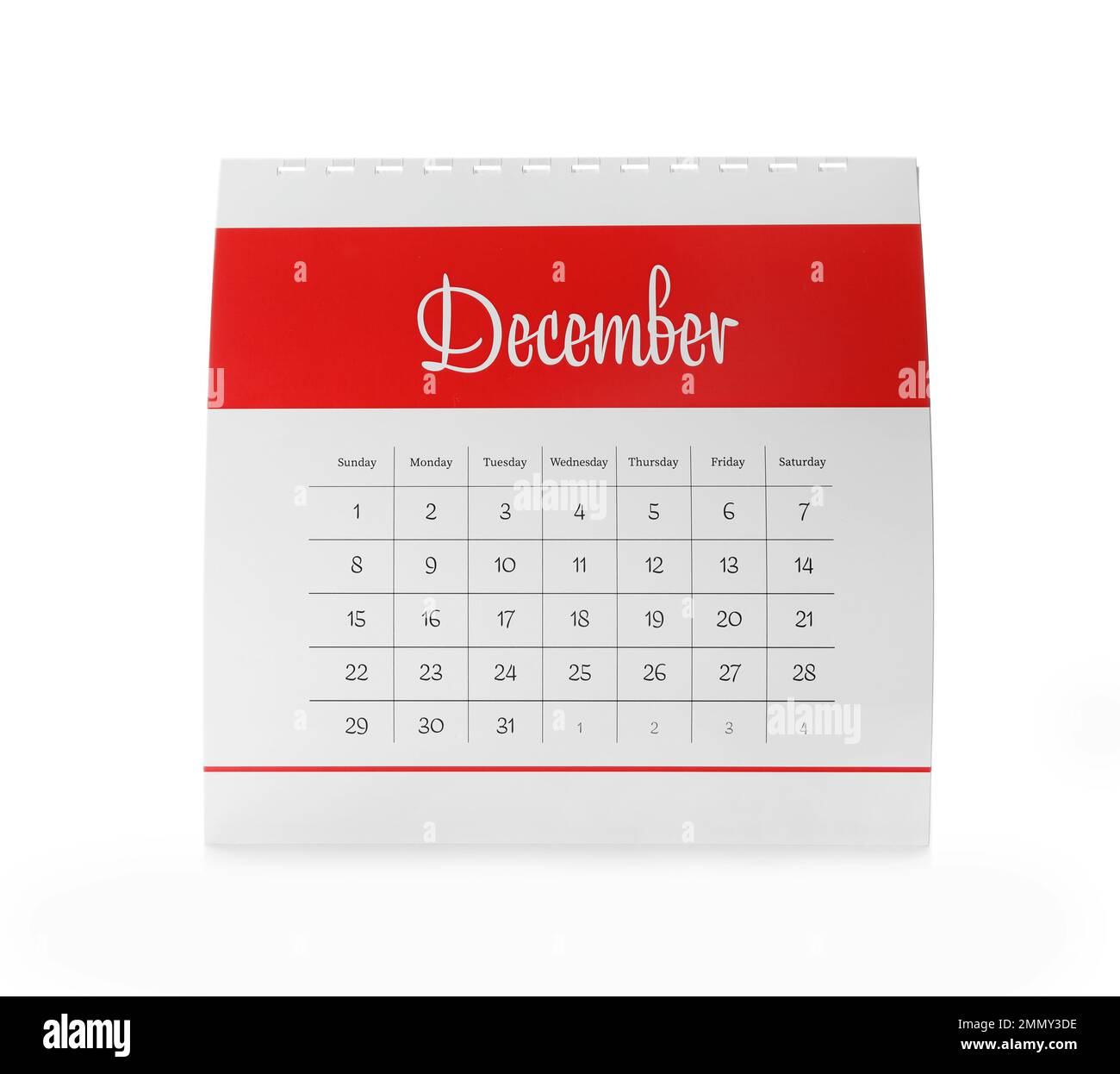 Paper calendar isolated on white. Planning concept Stock Photo - Alamy