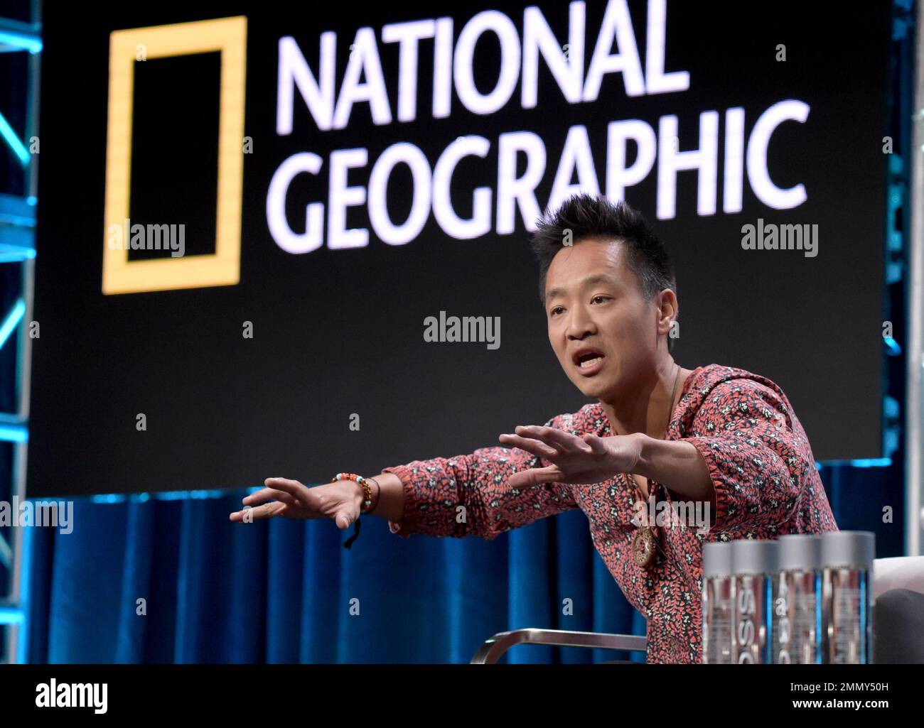 Albert Lin participates in the "Explorer" panel during the National ...