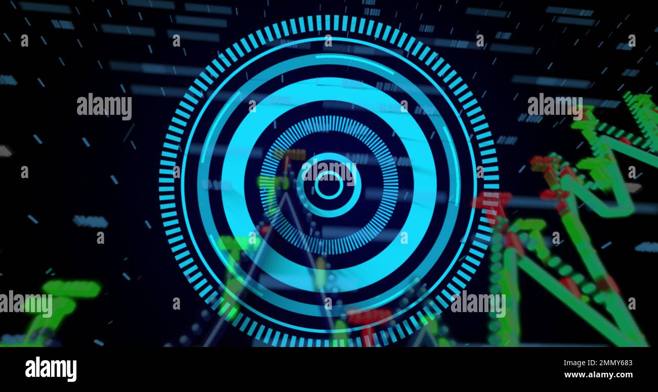 Composition of scope, statistics and data processing Stock Photo - Alamy