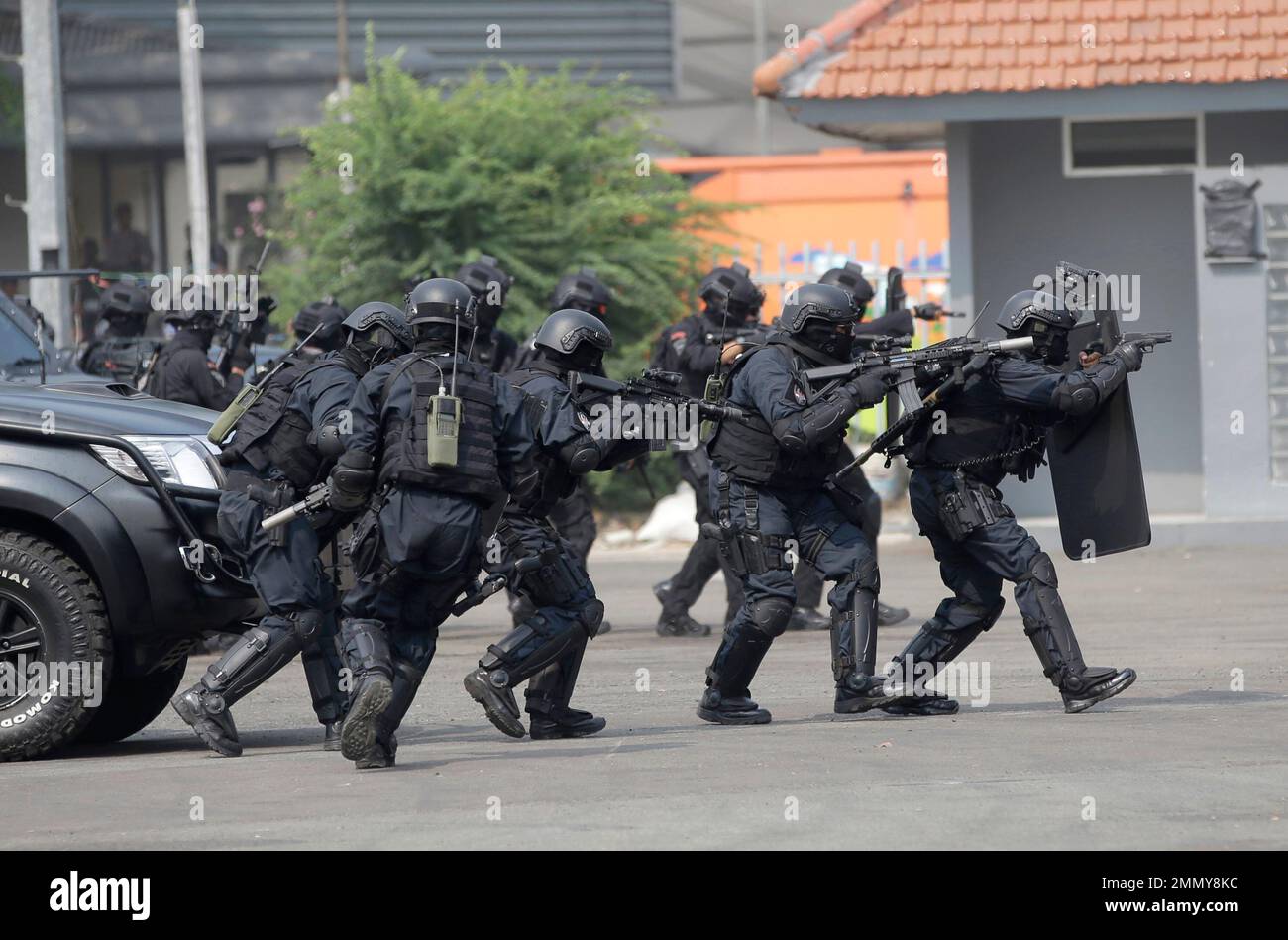 Indonesian special forces take part in anti-terrorism exercises as part ...