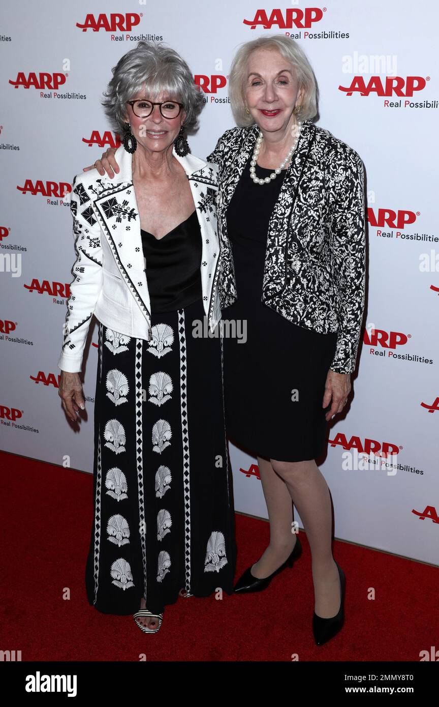 Rita Moreno, left, and AARP Senior Vice President-Editorial Director ...