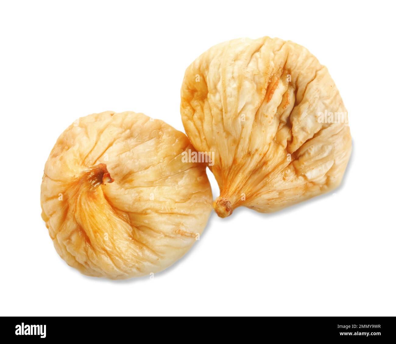 Tasty dried fig fruits isolated on white, top view Stock Photo - Alamy