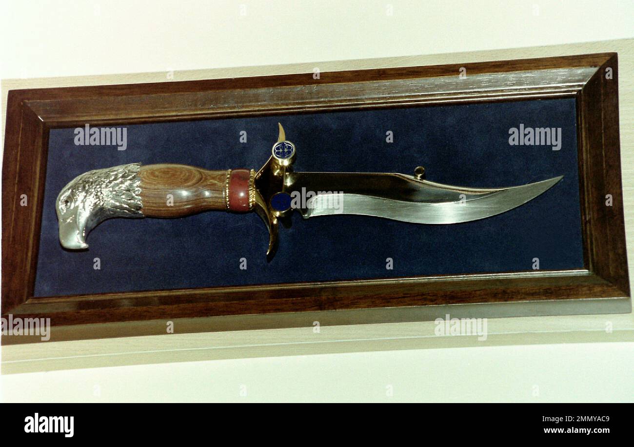 A historical dagger from the collection of weapons in one of the Riga ...
