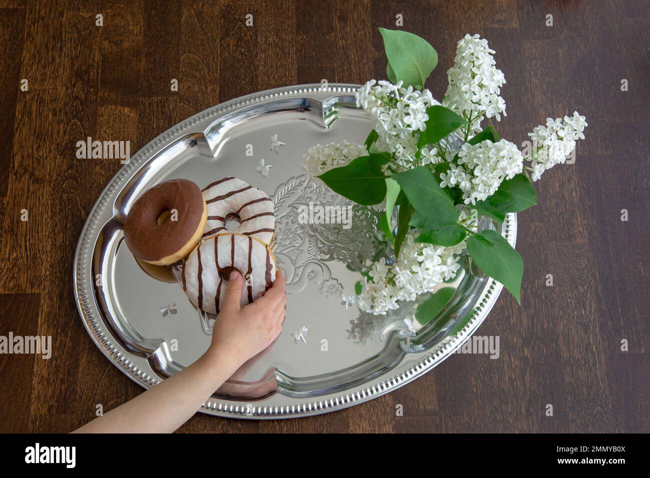 Hand top view hi-res stock photography and images - Alamy