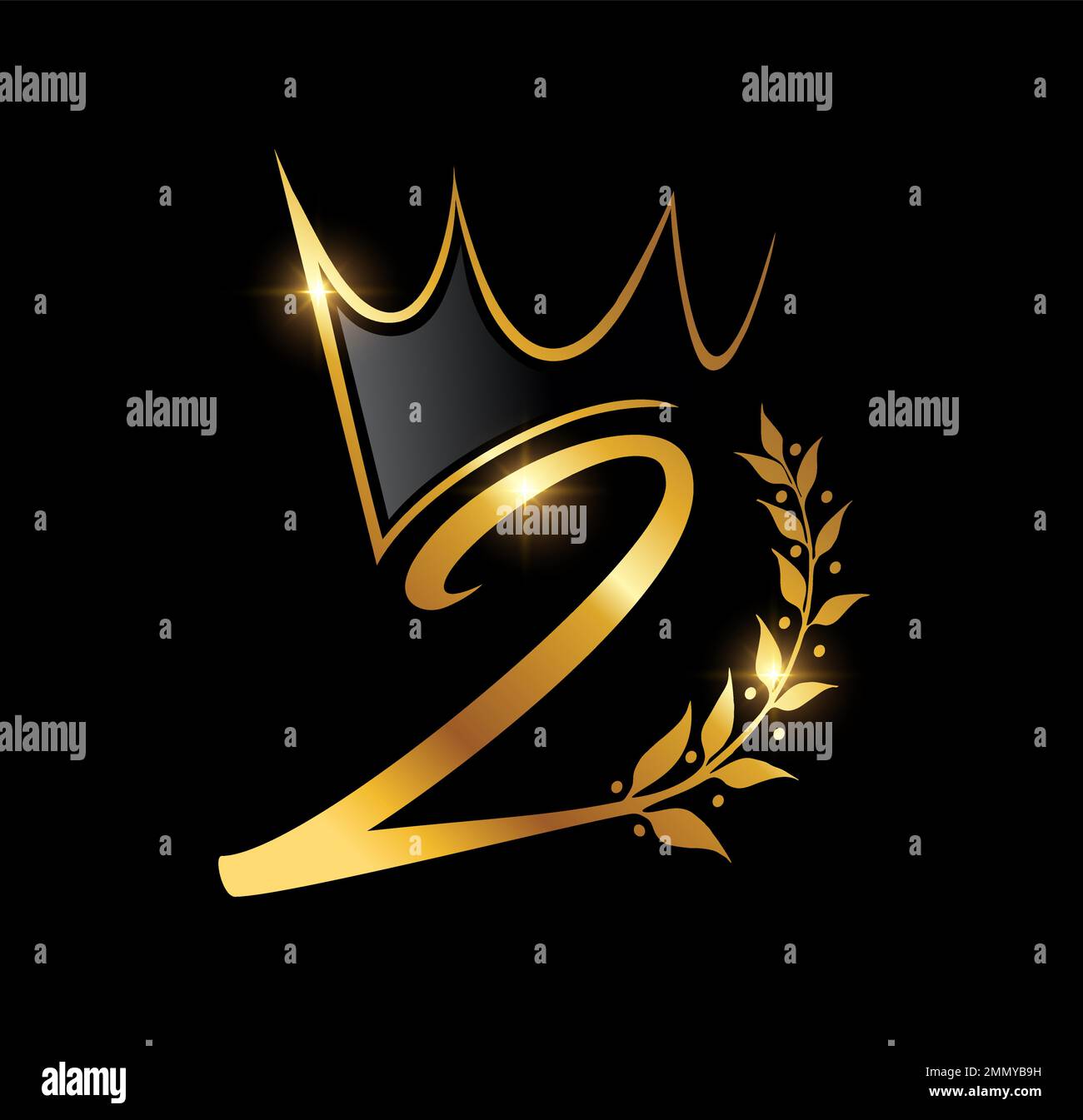A vector illustration in black background with gold shine effect for ...