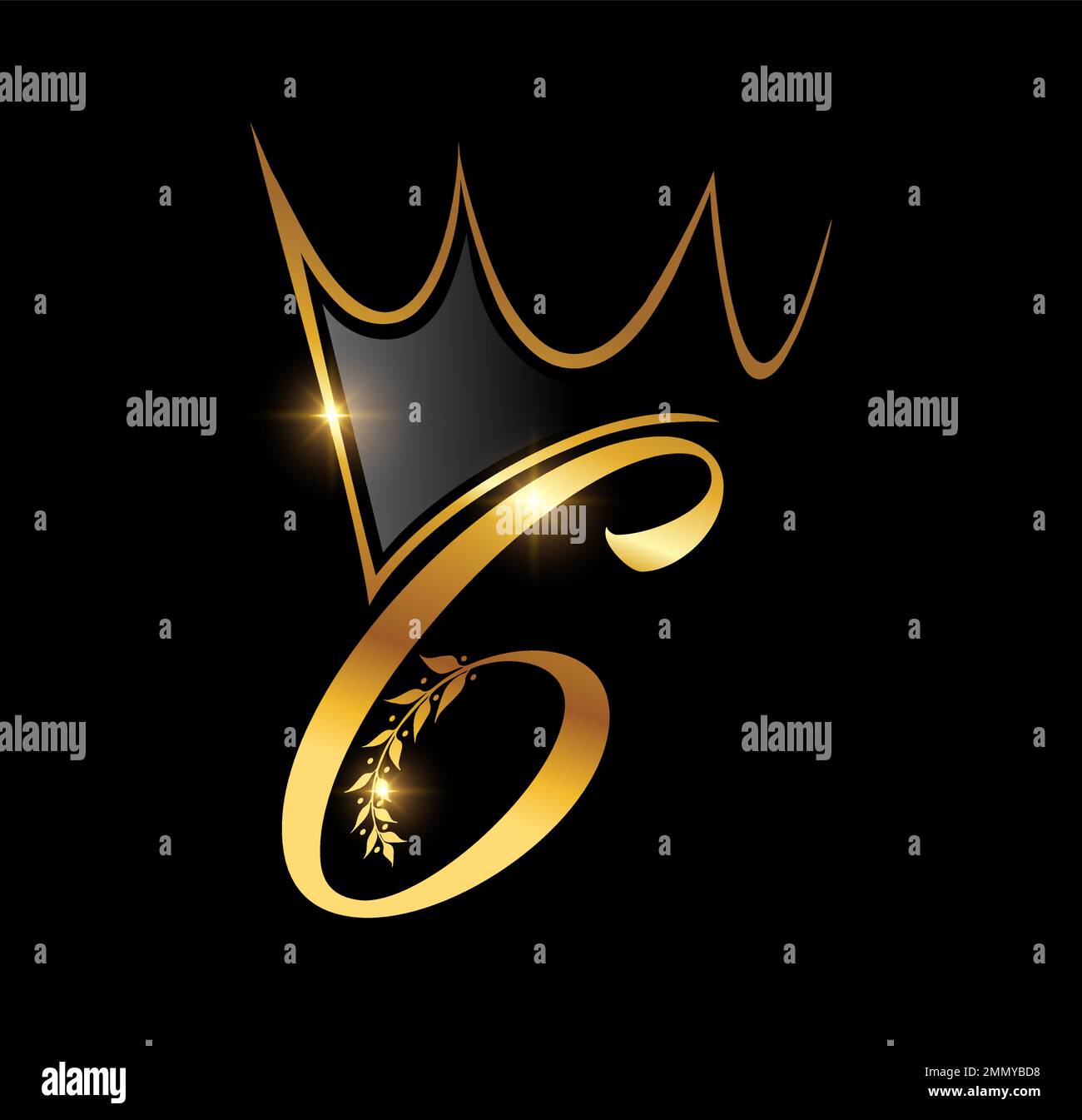 A vector illustration in black background with gold shine effect for ...