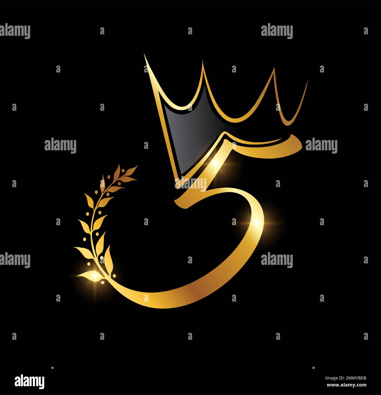 A vector illustration in black background with gold shine effect for ...
