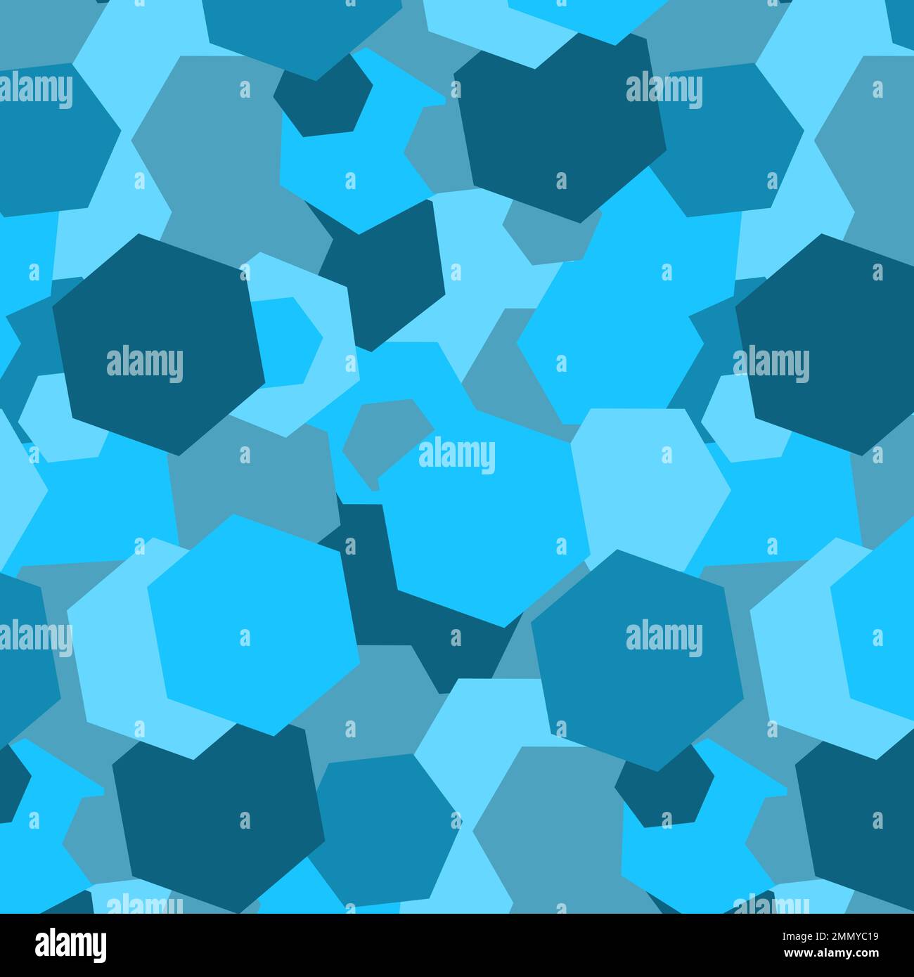 Vector seamless geometric pattern of blue monochrome polygons ...