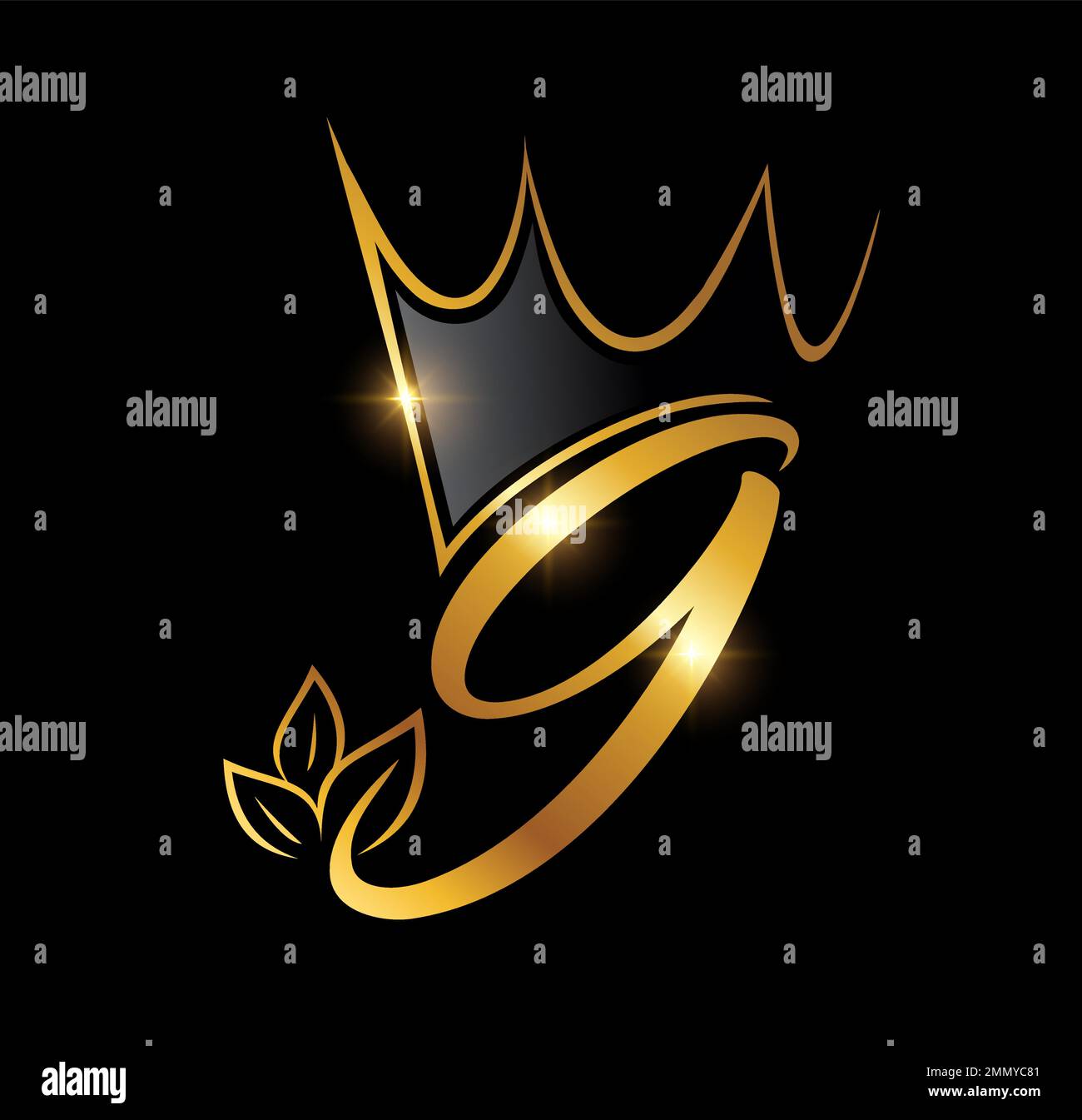 A vector illustration in black background with gold shine effect for ...