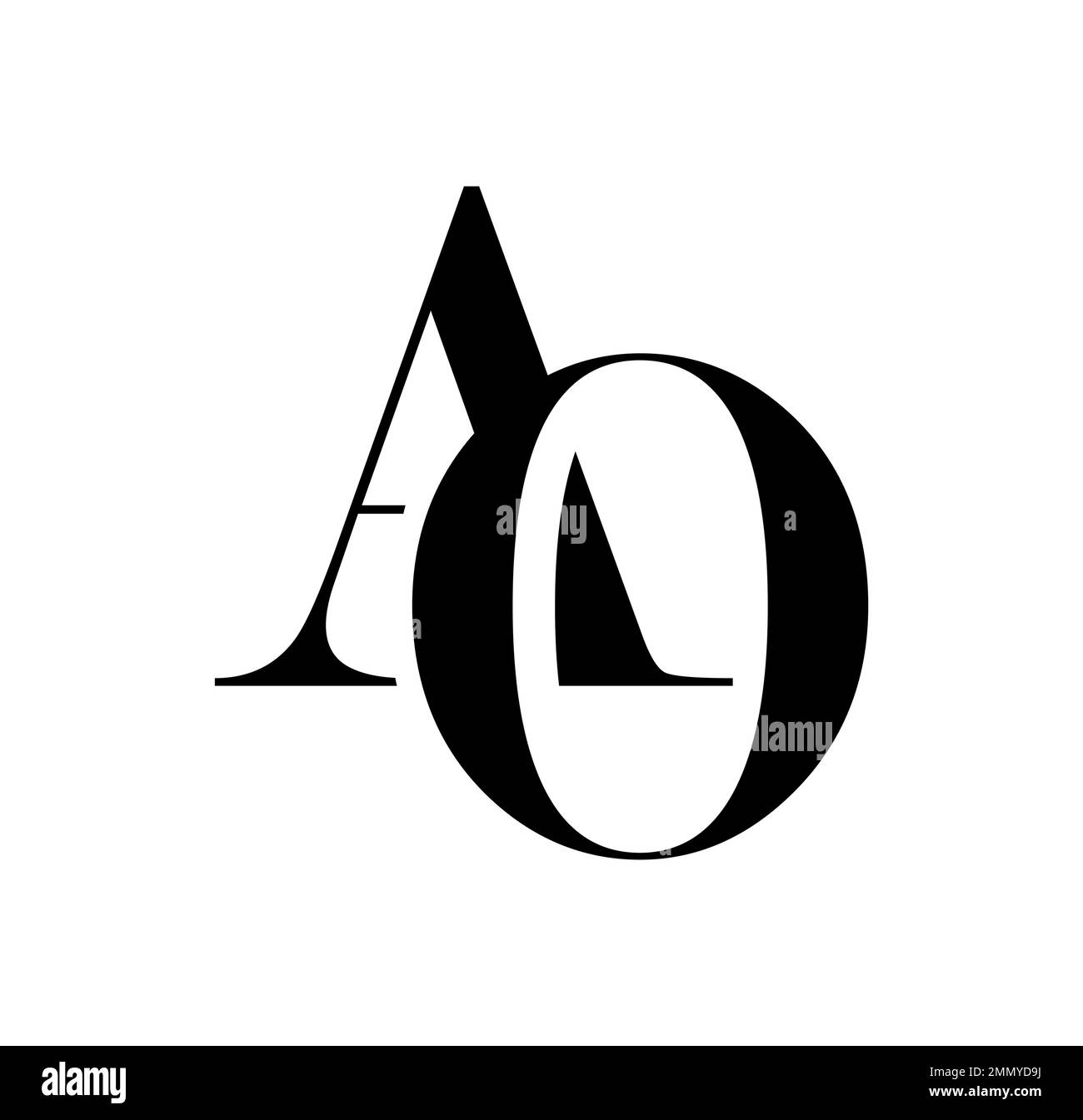 Vector Illustration isolated in white background of Monogram Logo ...