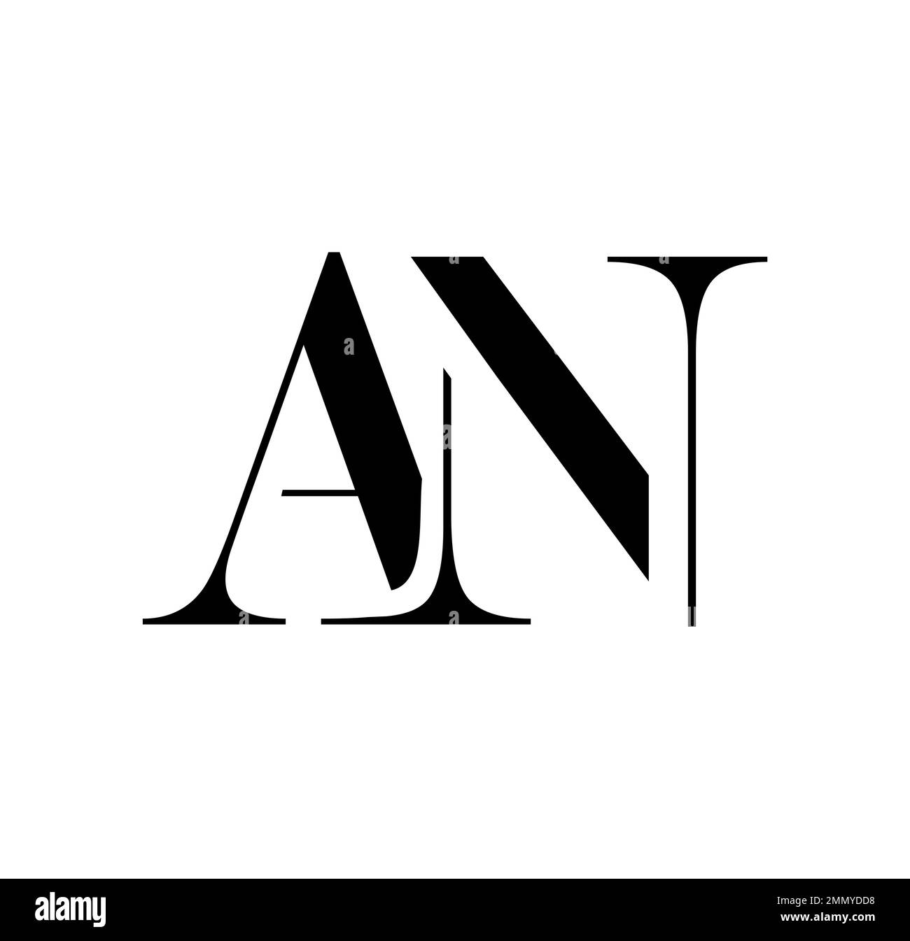 Vector Illustration isolated in white background of Monogram Logo ...