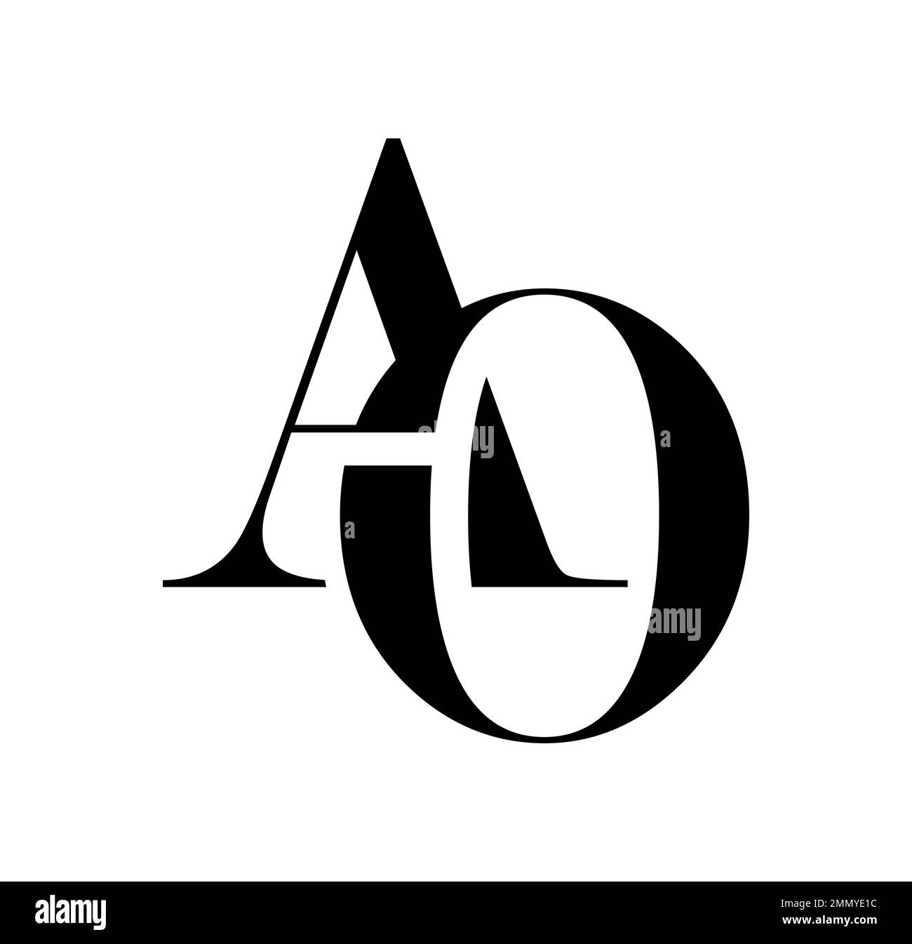 Vector Illustration isolated in white background of Monogram Logo ...