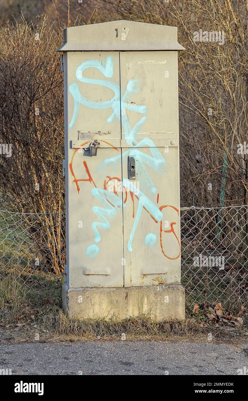 An old switch cabinet Stock Photo - Alamy