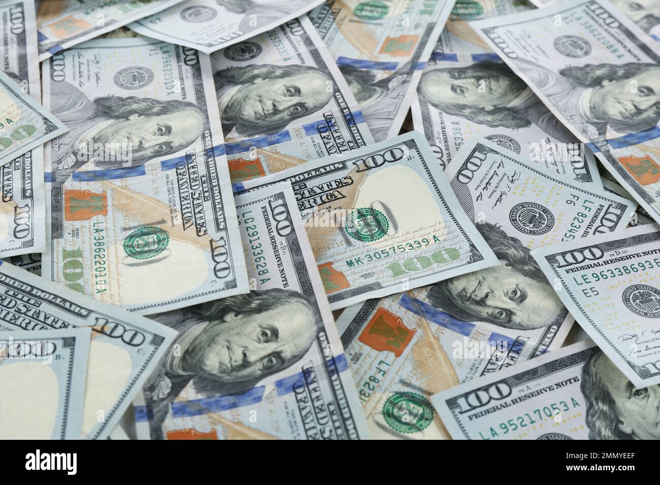 Dollar banknotes as background, closeup. Money and finance Stock Photo ...