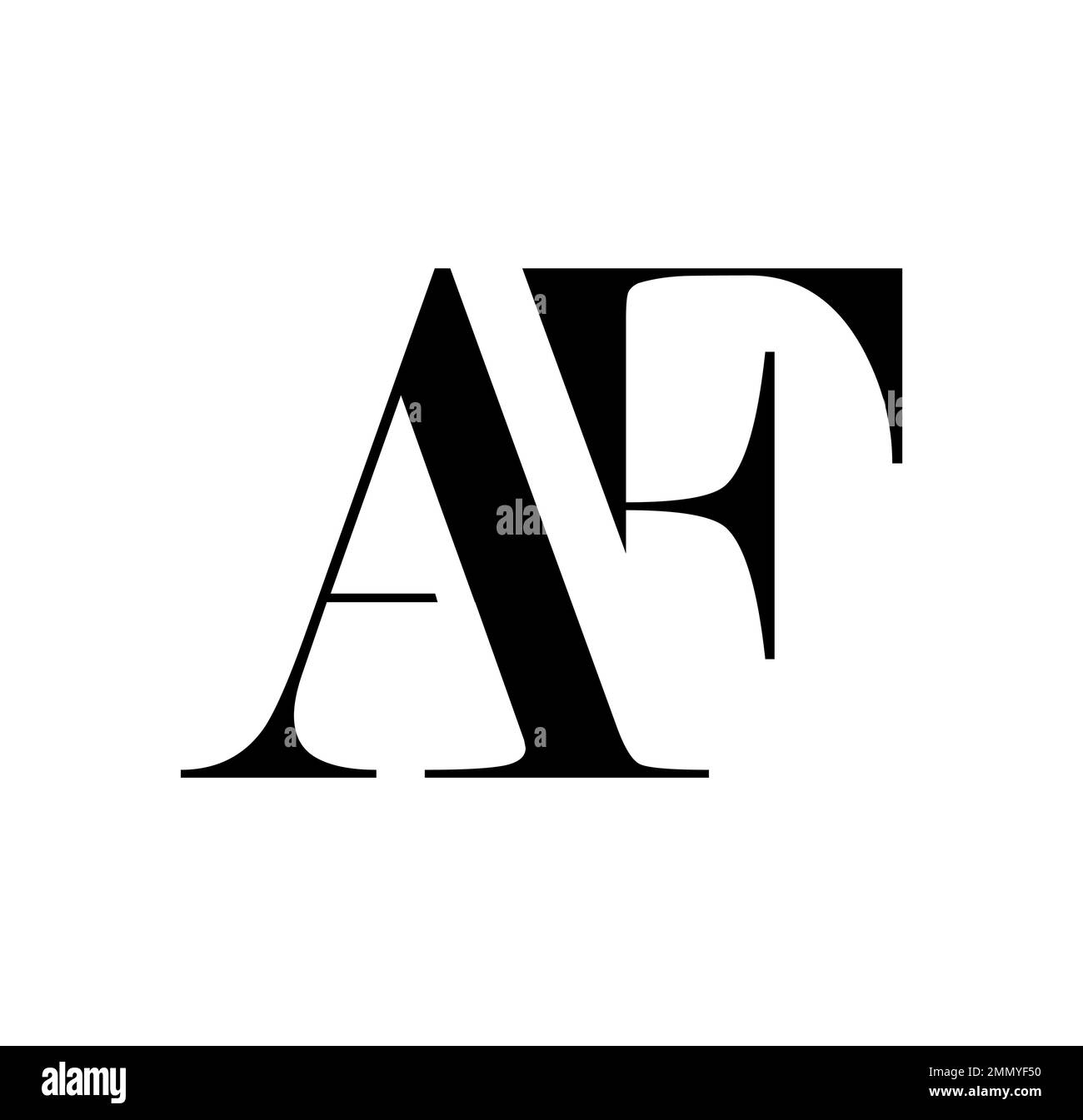 Vector Illustration isolated in white background of Monogram Logo ...