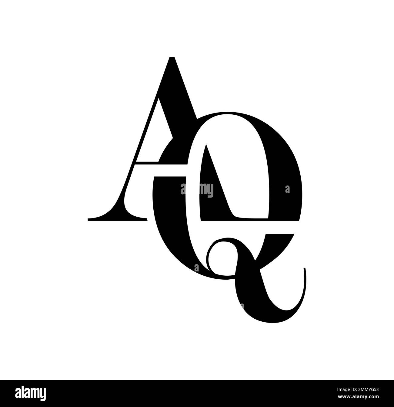 Vector Illustration isolated in white background of Monogram Logo ...