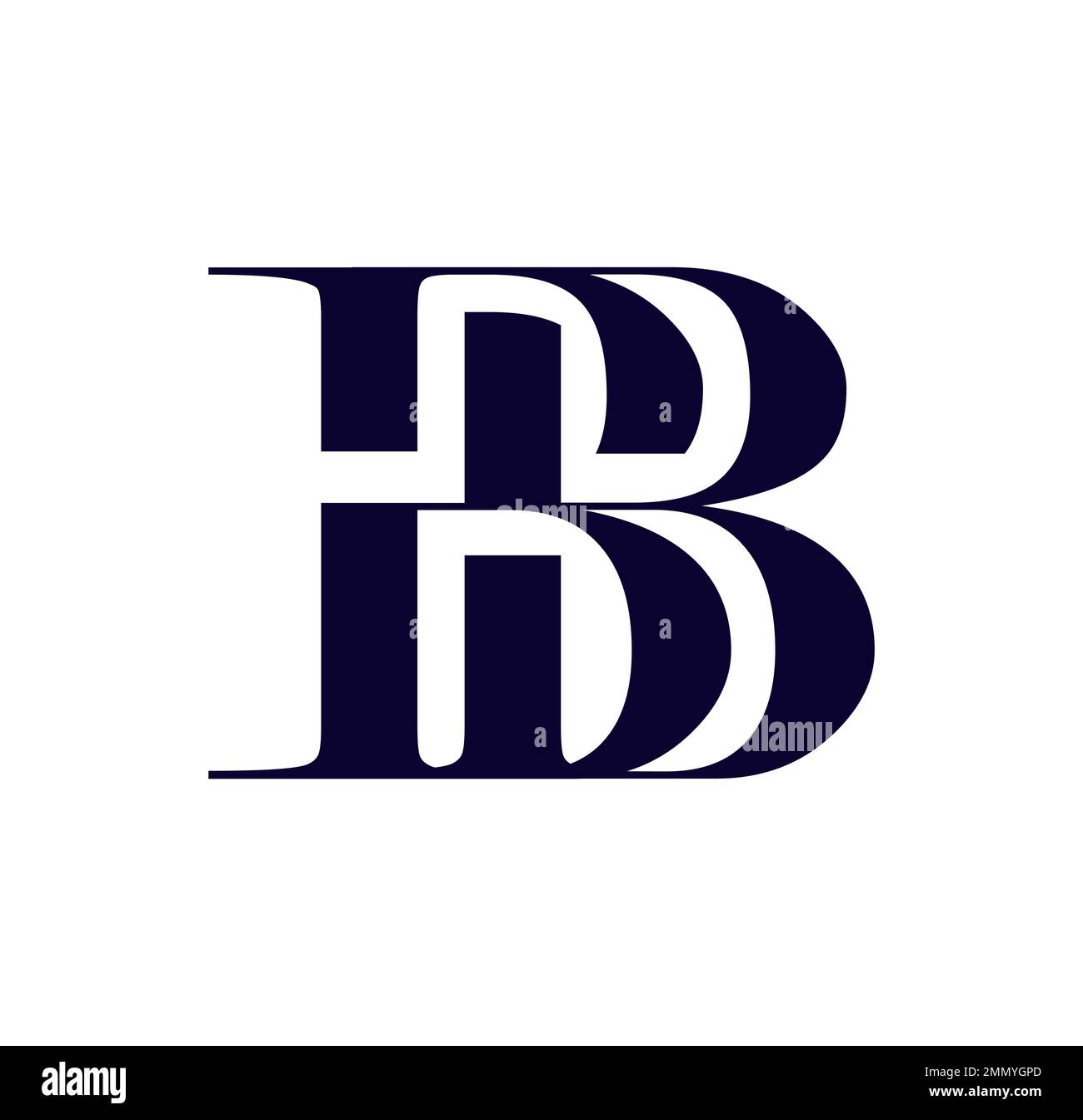 Vector Illustration isolated in white background of Monogram Logo ...