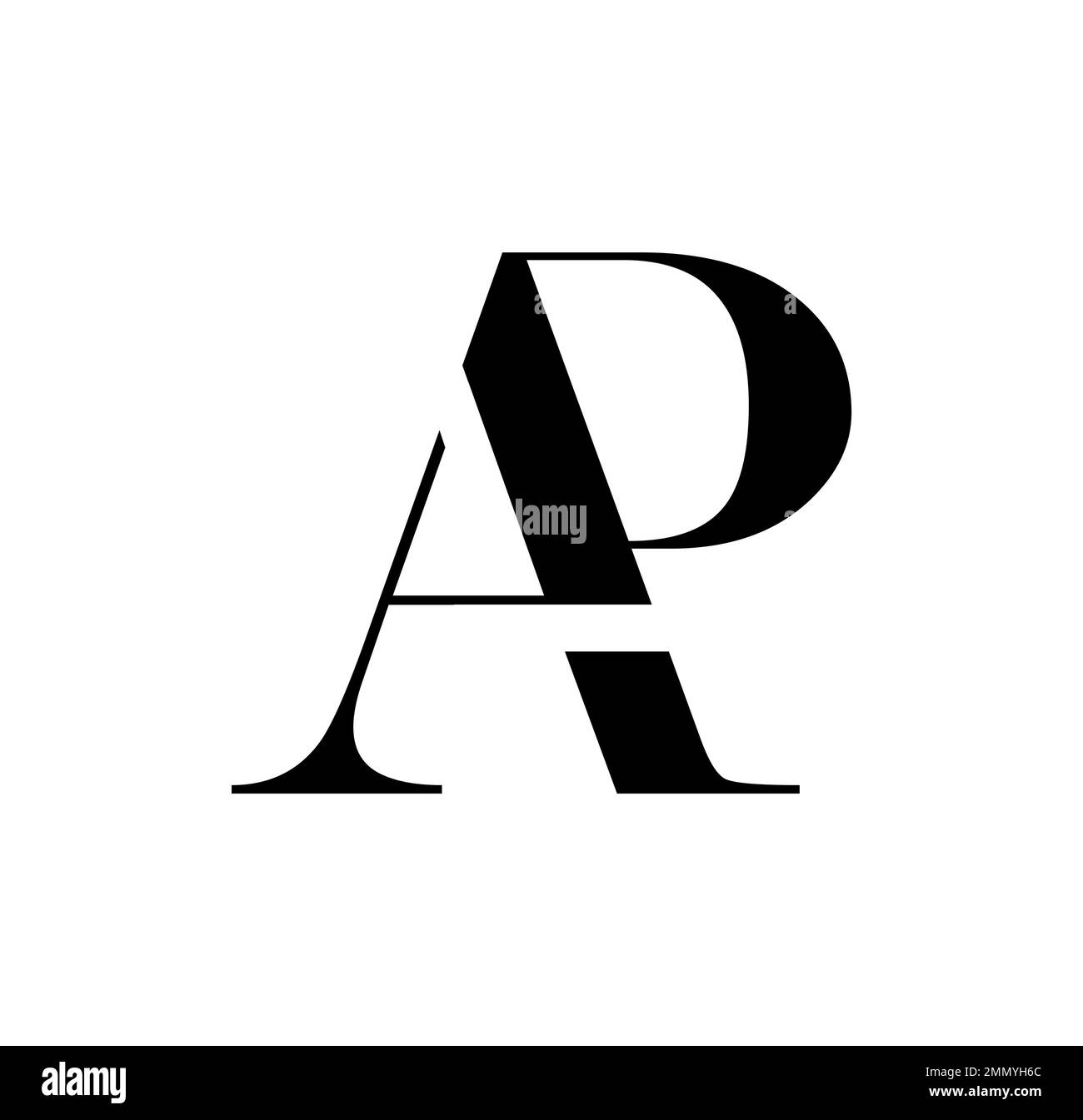 Logo initial letters ap vector vectors hi-res stock photography and ...