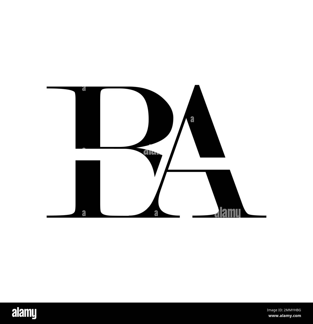 Vector Illustration isolated in white background of Monogram Logo ...