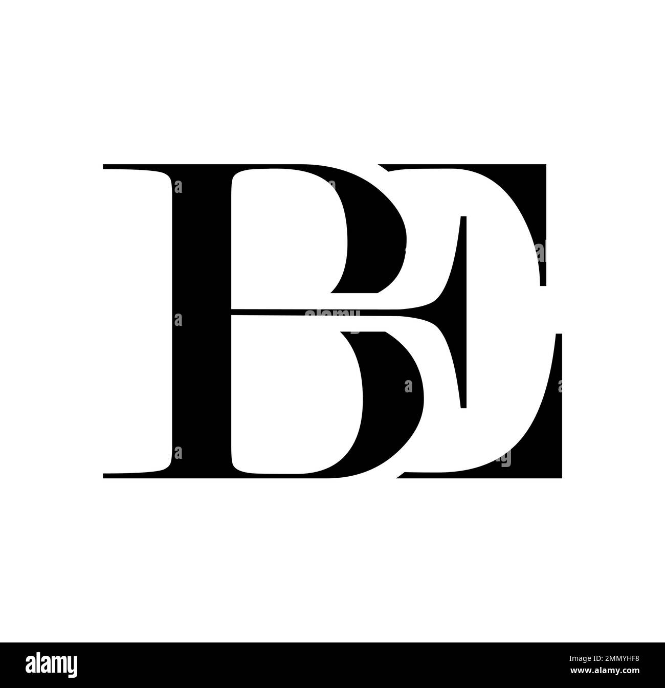 Vector Illustration isolated in white background of Monogram Logo ...