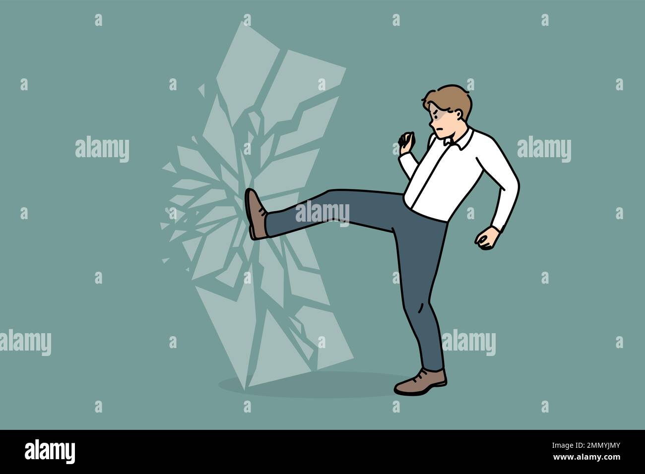 Cartoon character hit wall hi-res stock photography and images - Alamy