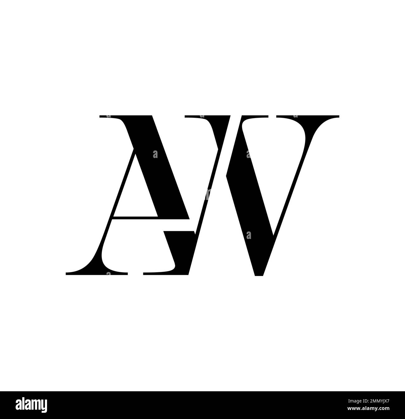 Vector Illustration isolated in white background of Monogram Logo ...