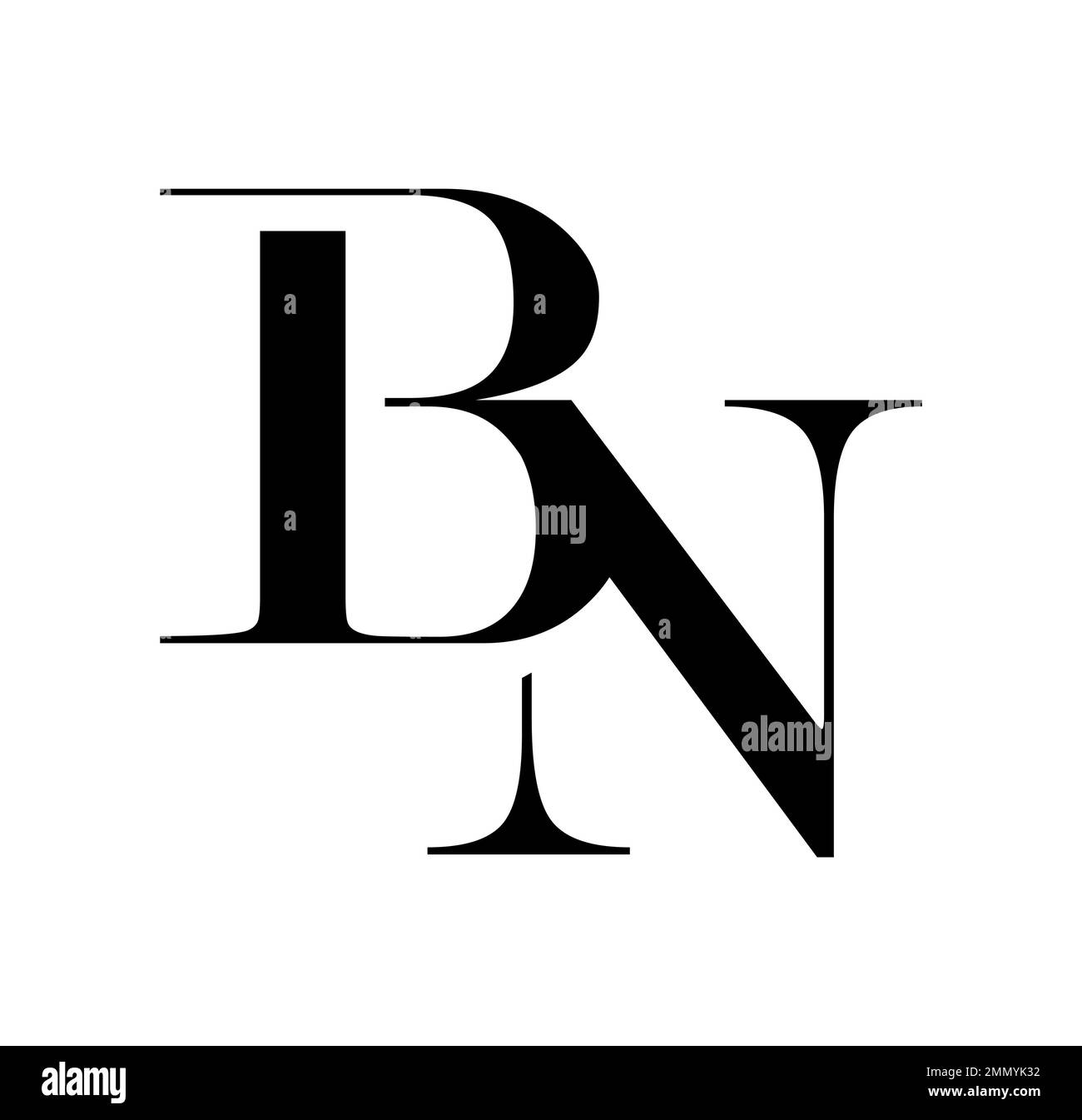 Vector Illustration isolated in white background of Monogram Logo ...