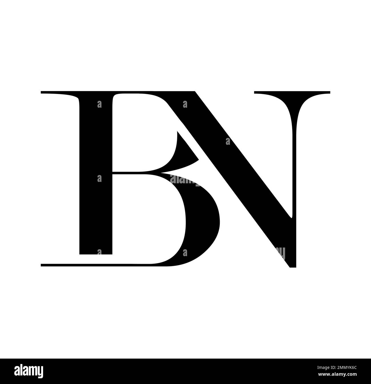 Vector Illustration isolated in white background of Monogram Logo ...