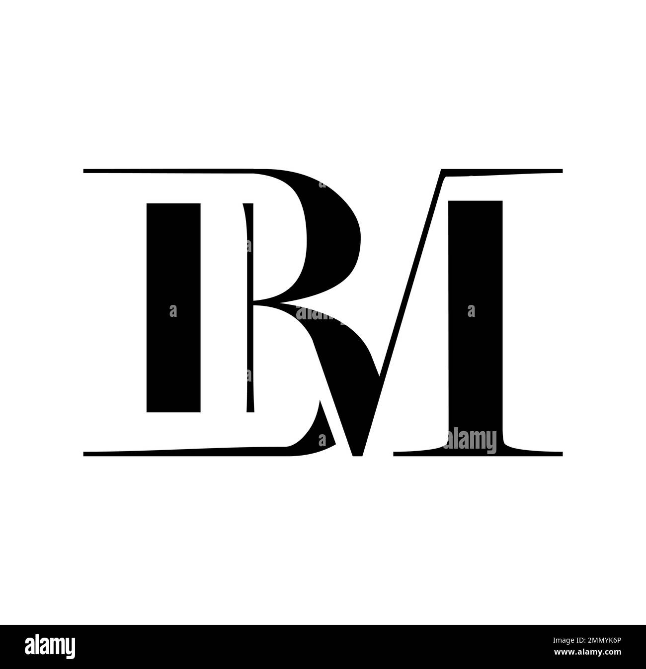 Vector Illustration isolated in white background of Monogram Logo ...