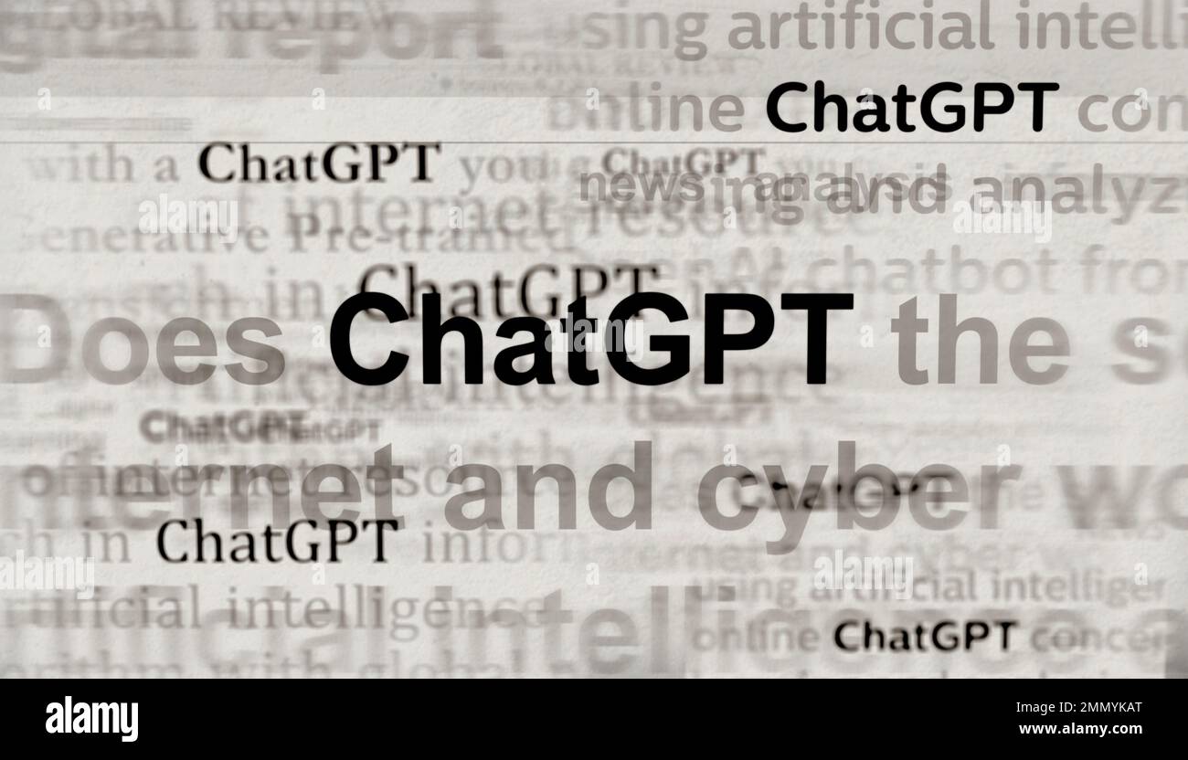 Poznan, Poland, January 25, 2023: ChatGPT headline news across ... Poznan, Poland, January 25, 2023: ChatGPT headline news across ...