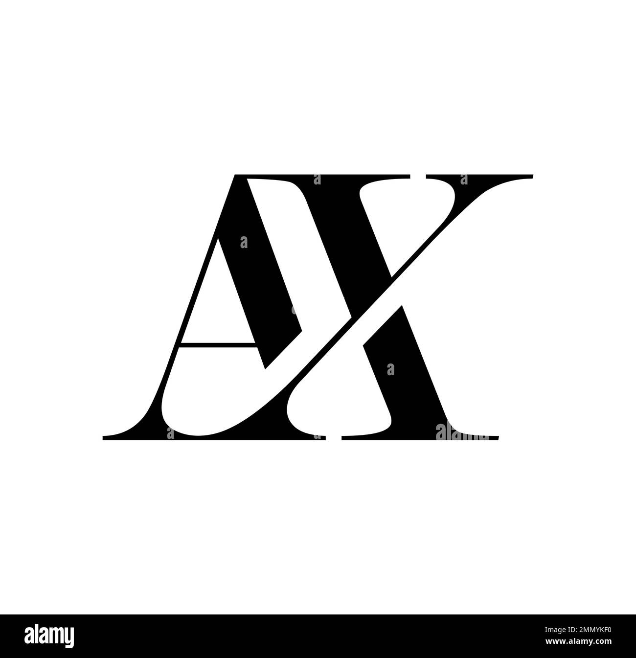 Vector Illustration isolated in white background of Monogram Logo ...