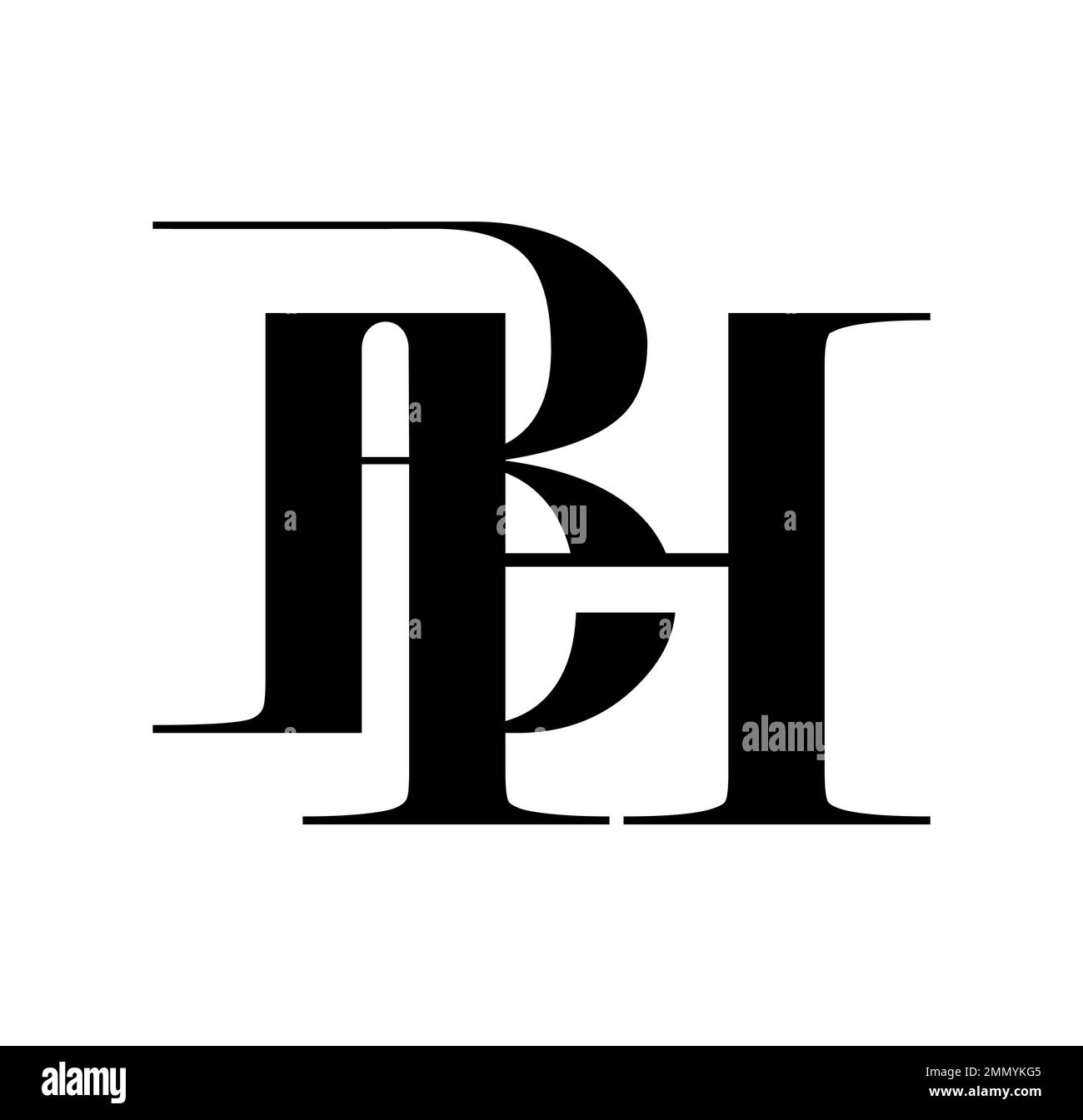 Vector Illustration isolated in white background of Monogram Logo ...