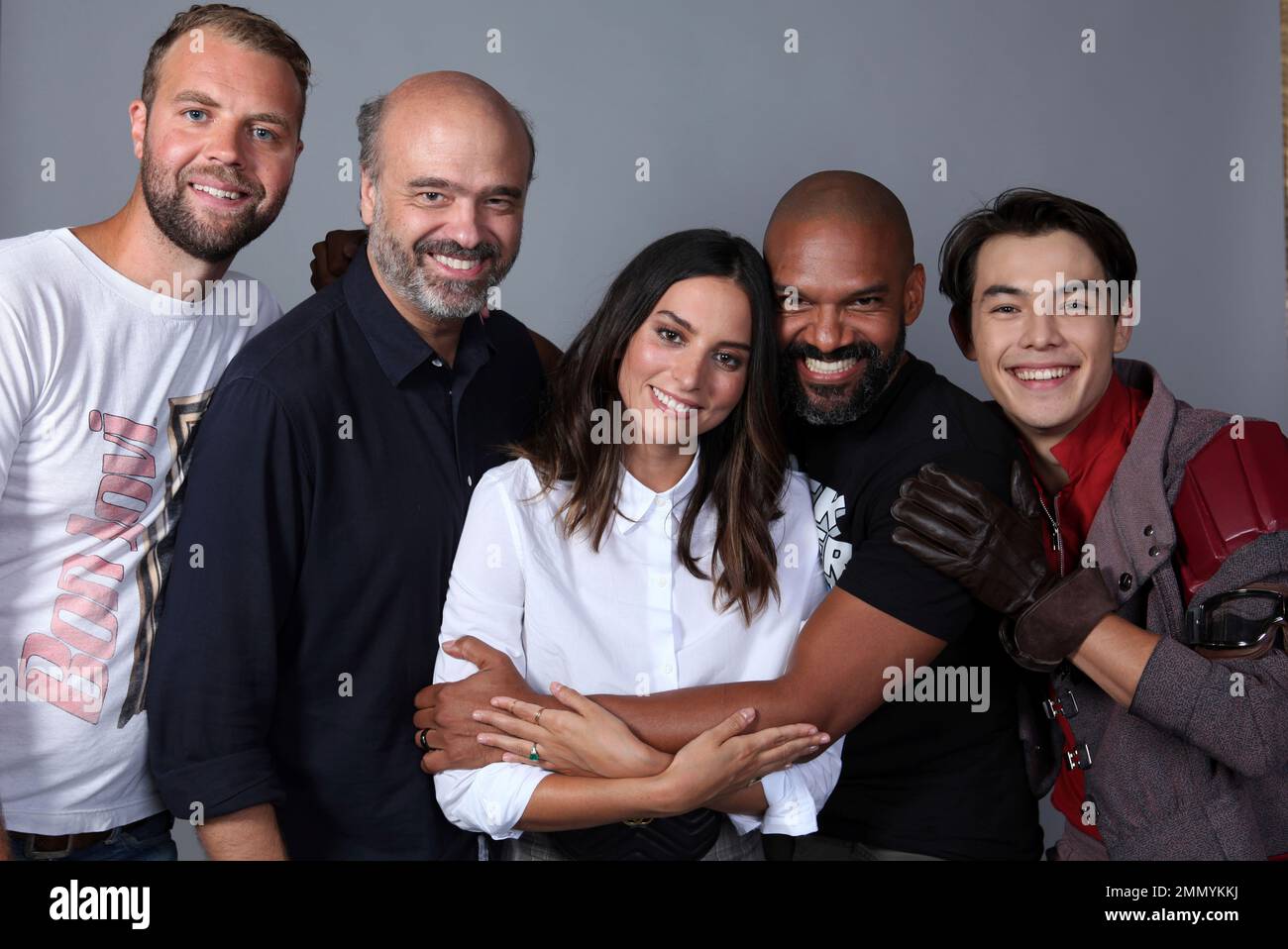 Brooks Wheelan, from left, Scott Adsit, Genesis Rodriguez, Khary Payton ...