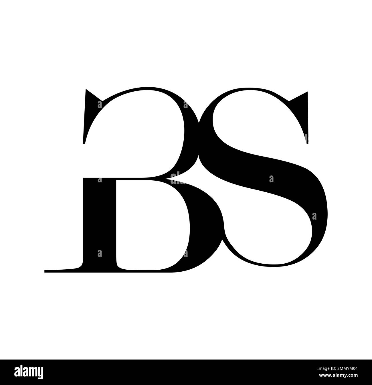 Vector Illustration isolated in white background of Monogram Logo ...