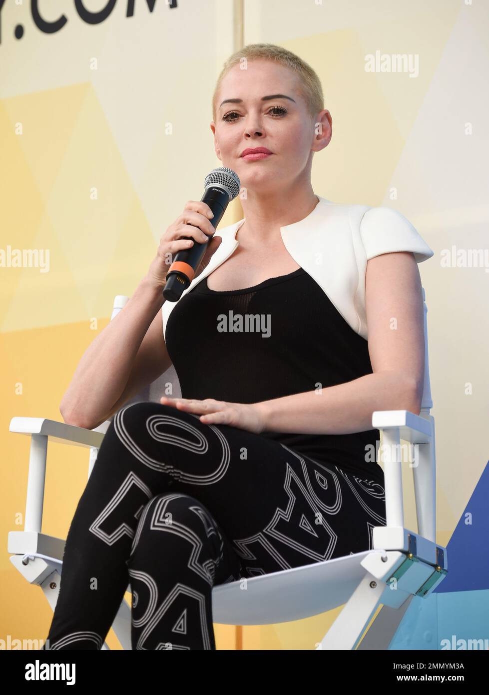 Actress And Activist Rose Mcgowan Speaks At Ozy Fest In Central Park On