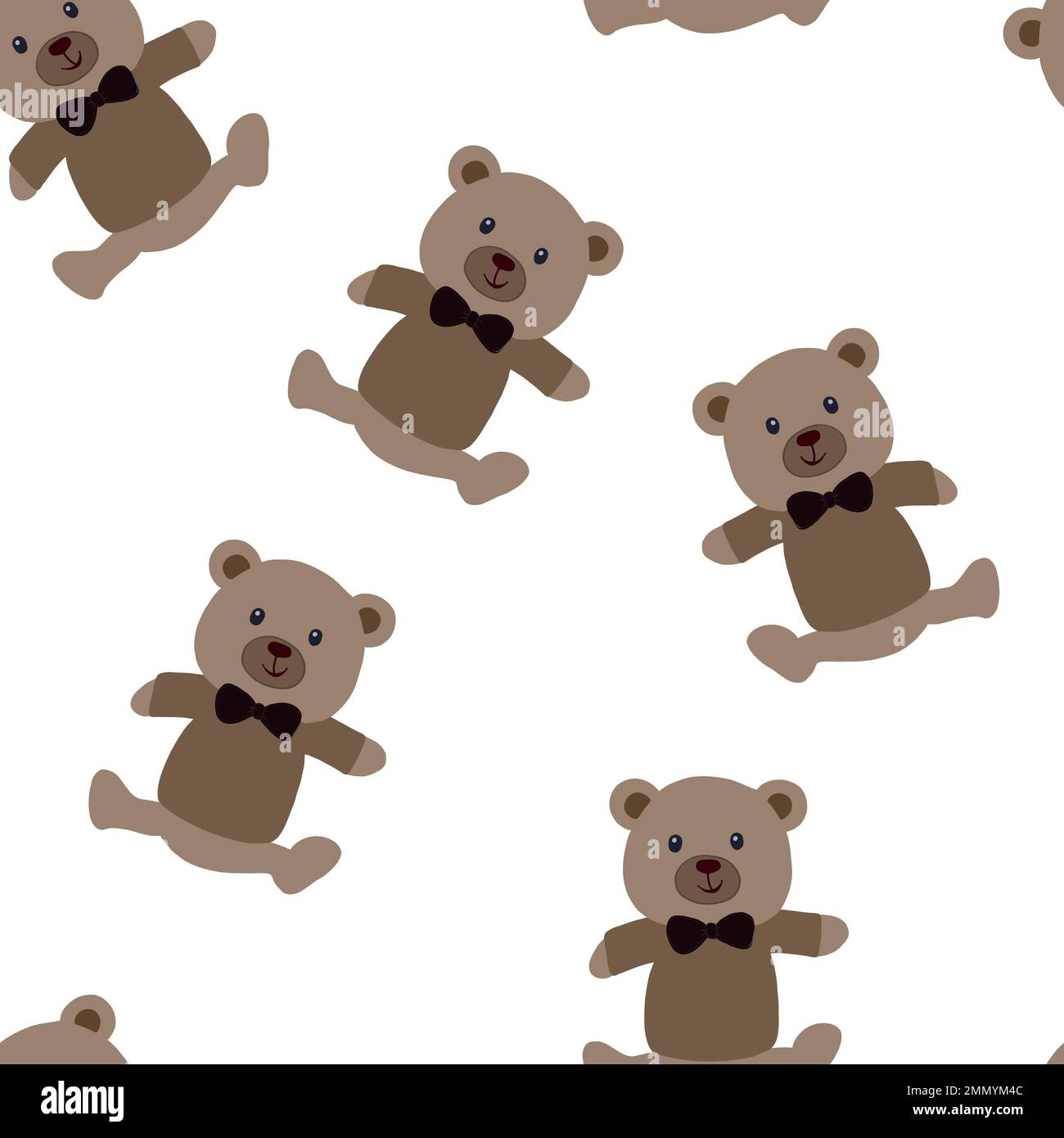 Cute teddy bears seamless fabric design pattern Stock Vector Image & Art - Alamy