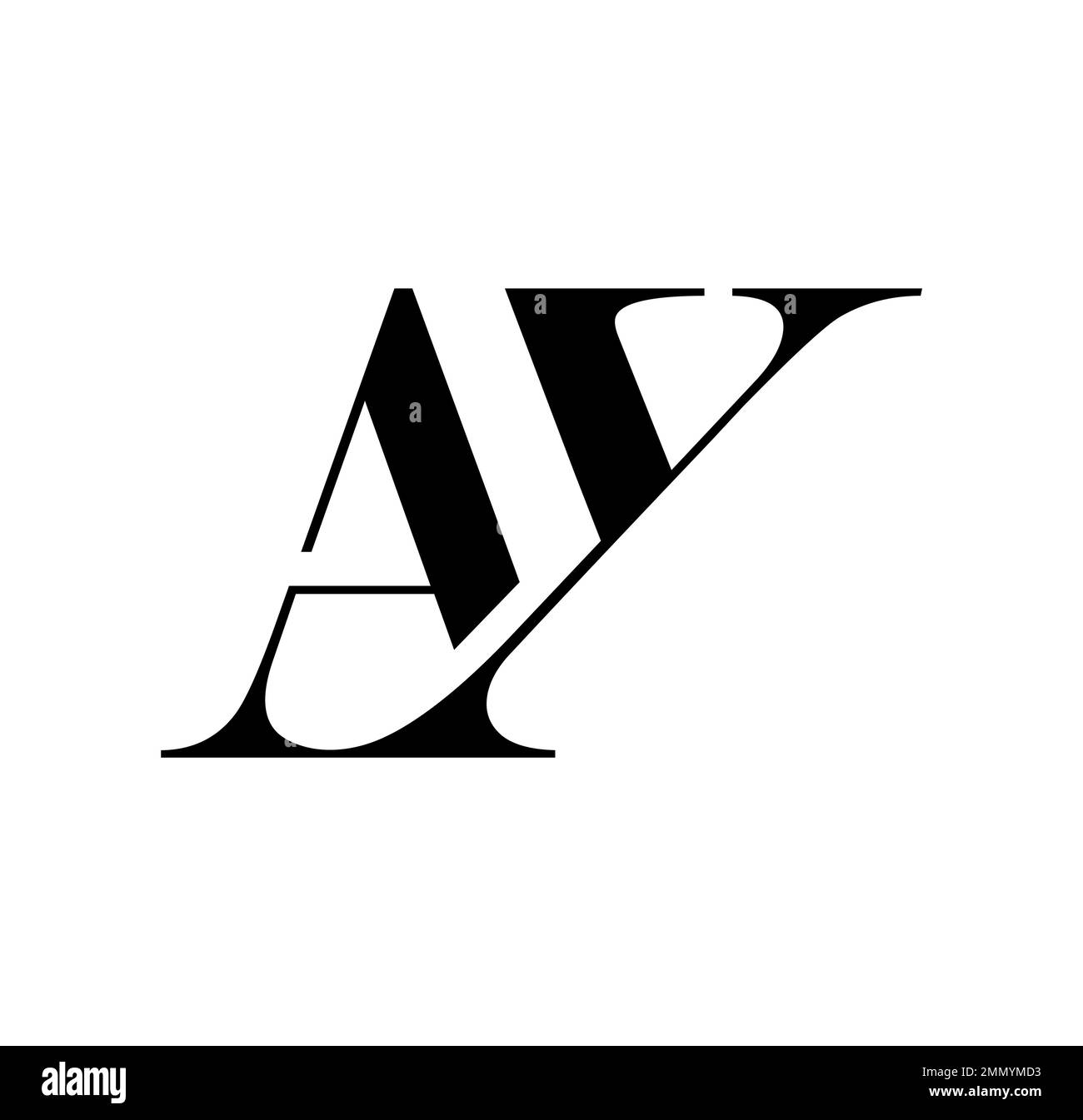 Logo initial letters ay vector vectors hi-res stock photography and ...