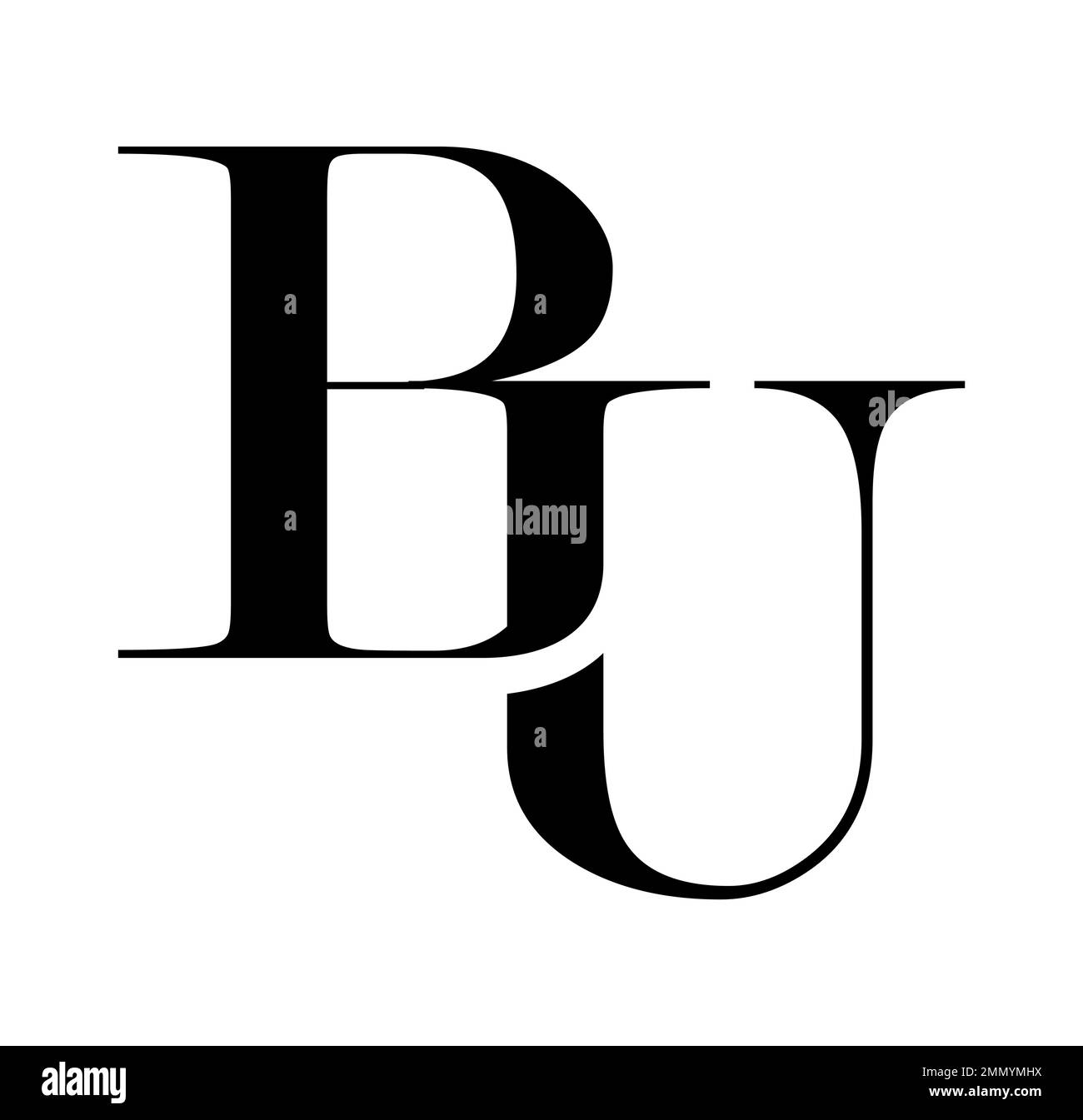 Vector Illustration isolated in white background of Monogram Logo ...