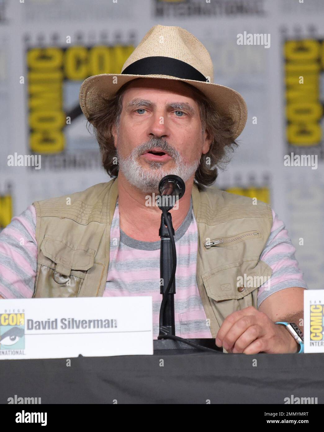 David Silverman speaks at a panel for "The Simpsons" on day three of ...