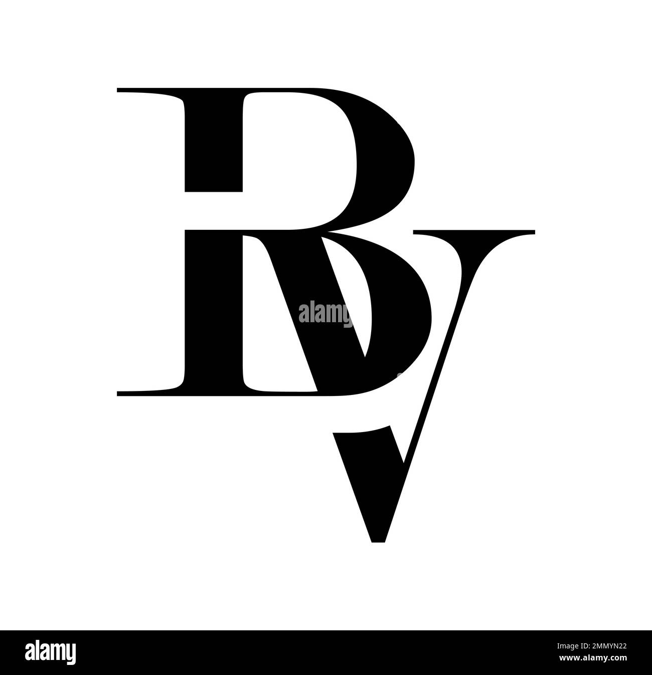 Vector Illustration isolated in white background of Monogram Logo ...