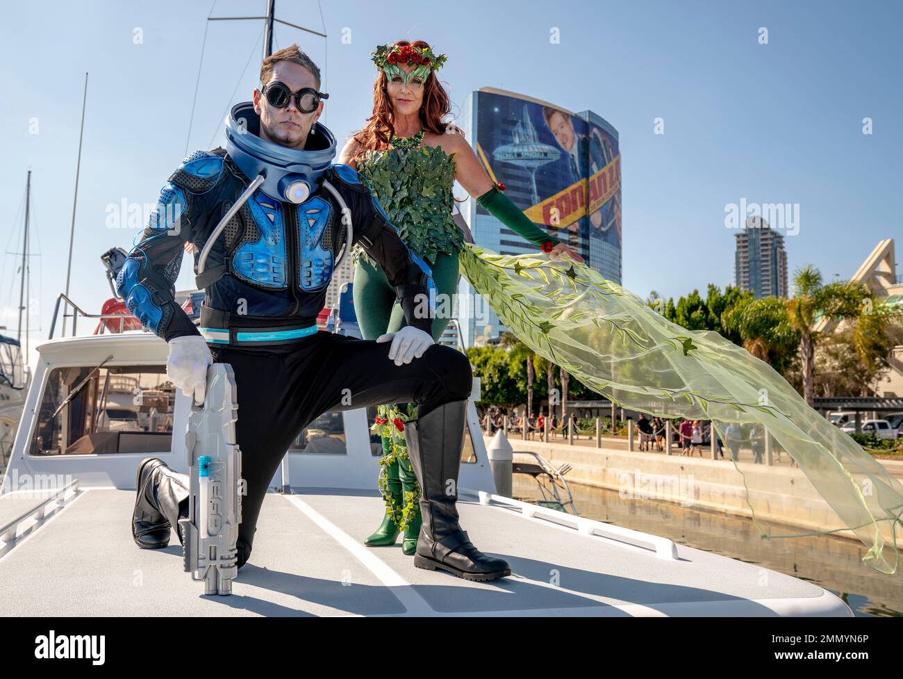 Keith and Erica Opstad of San Diego, CA, strike a pose as "Mr. Freeze ...