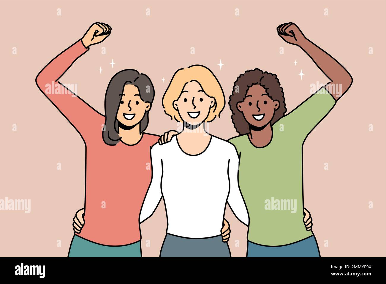 Optimistic Diversity Stock Vector Images Alamy