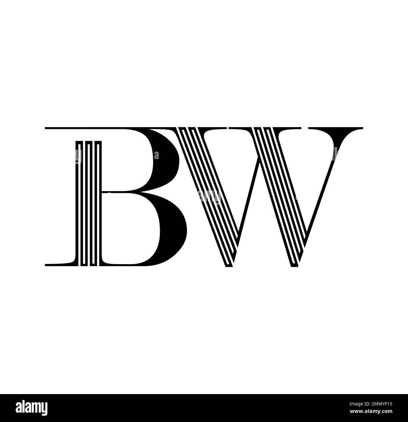 Vector Illustration isolated in white background of Monogram Logo ...