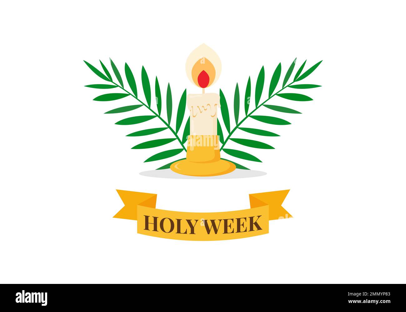 Christian greeting card or banner of the Holy Week before Easter ...