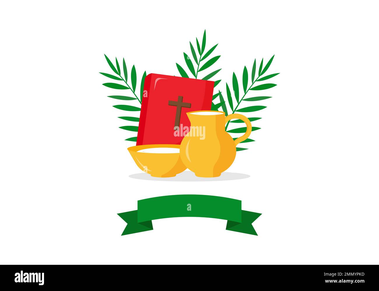 Christian greeting card or banner of the Holy Week before Easter. Bible ...