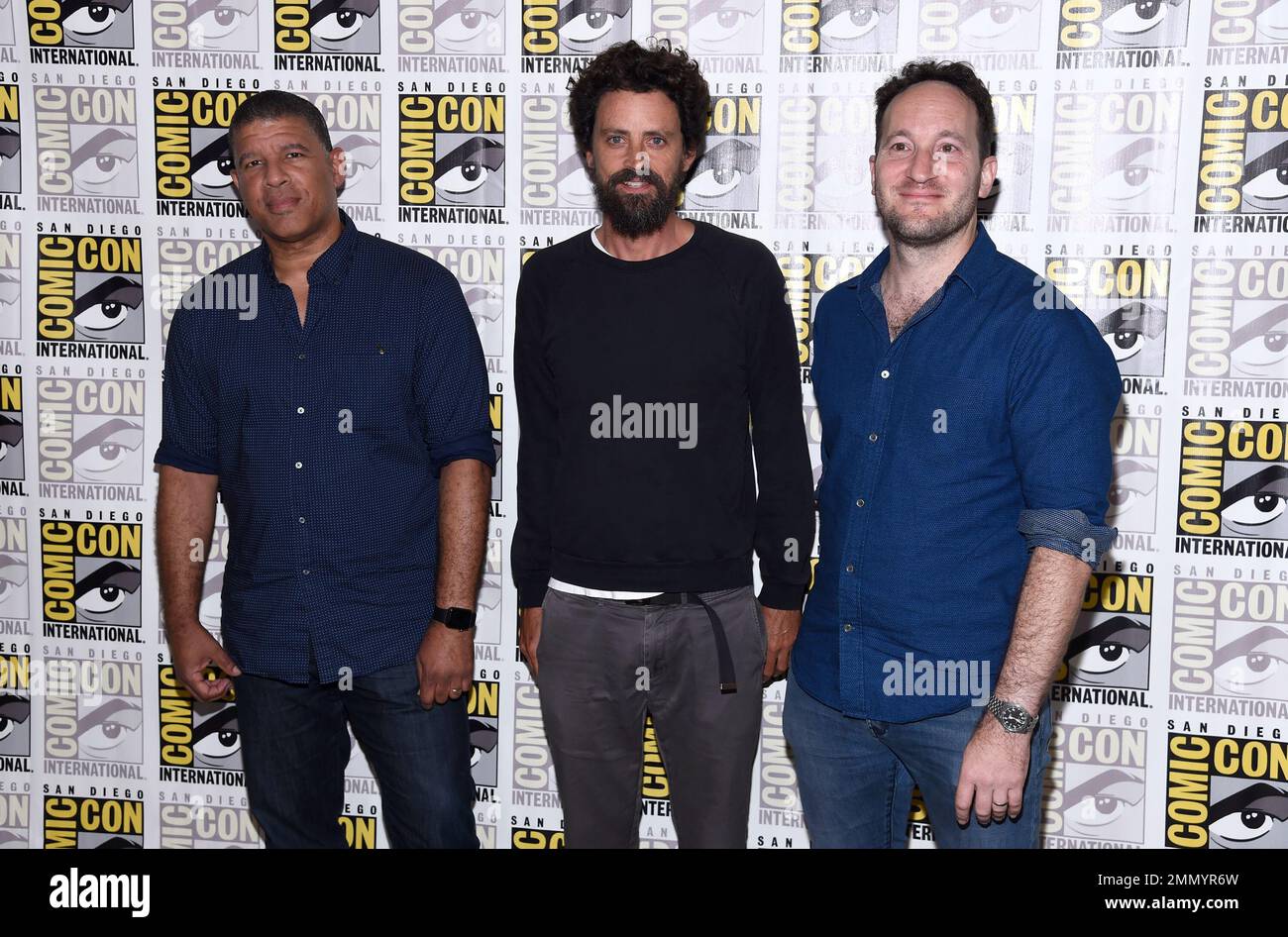 Peter Ramsey, from left, Robert Persichetti Jr. and Rodney Rothman ...